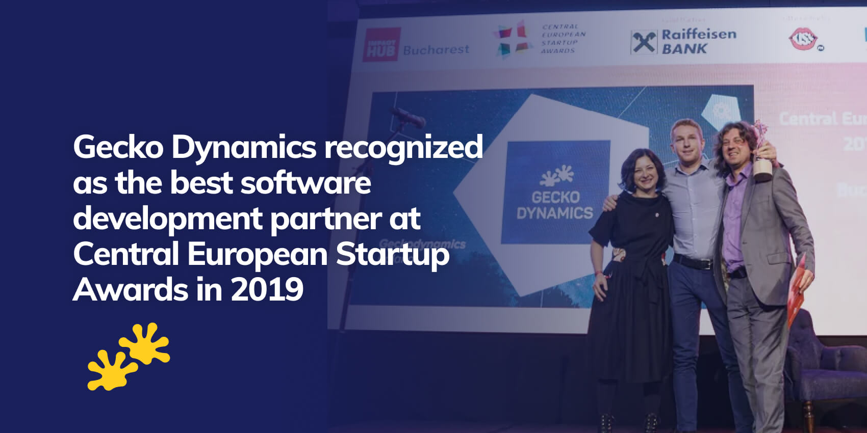 Gecko Dynamics recognized as the Best Software Development Company Partner at Central European ...